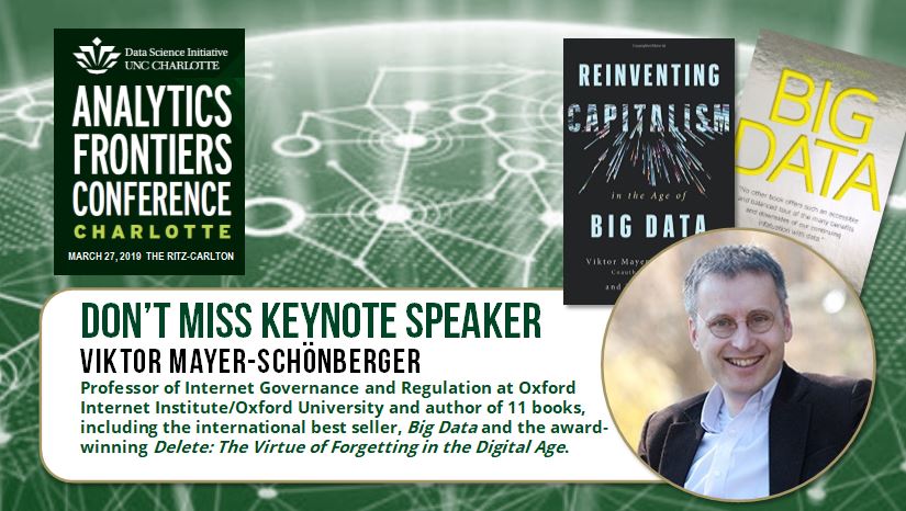 Viktor Mayer Schonberger to Deliver Keynote at Analytics Frontiers 2019 - School of Data Science
